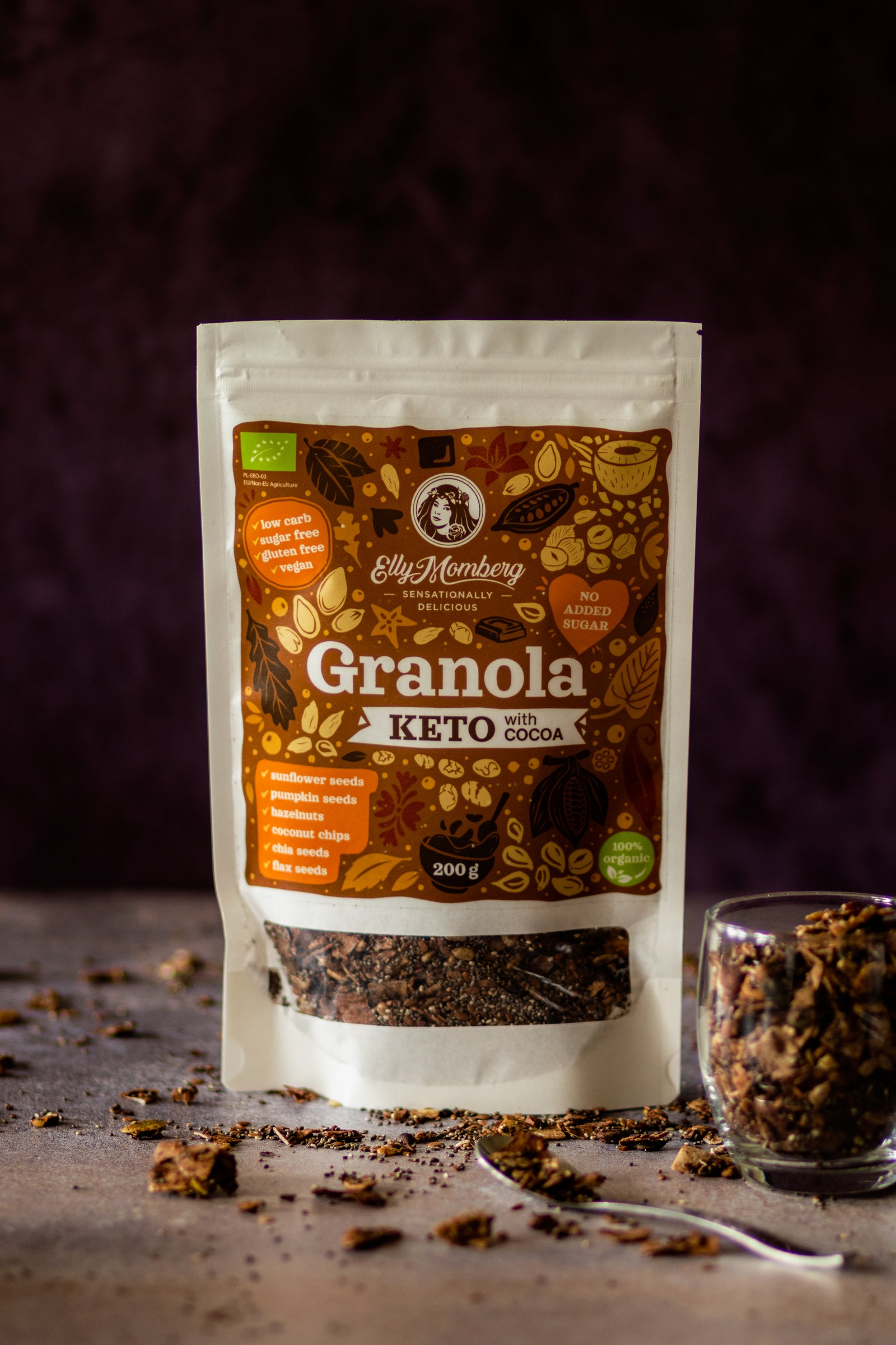 Organic Granola Keto with Cocoa - MÜSLI – Elly Momberg LLC